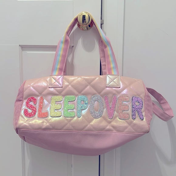 Accessories | Omg Accessories Sleepover Bag Glitter Letters Metallic ...